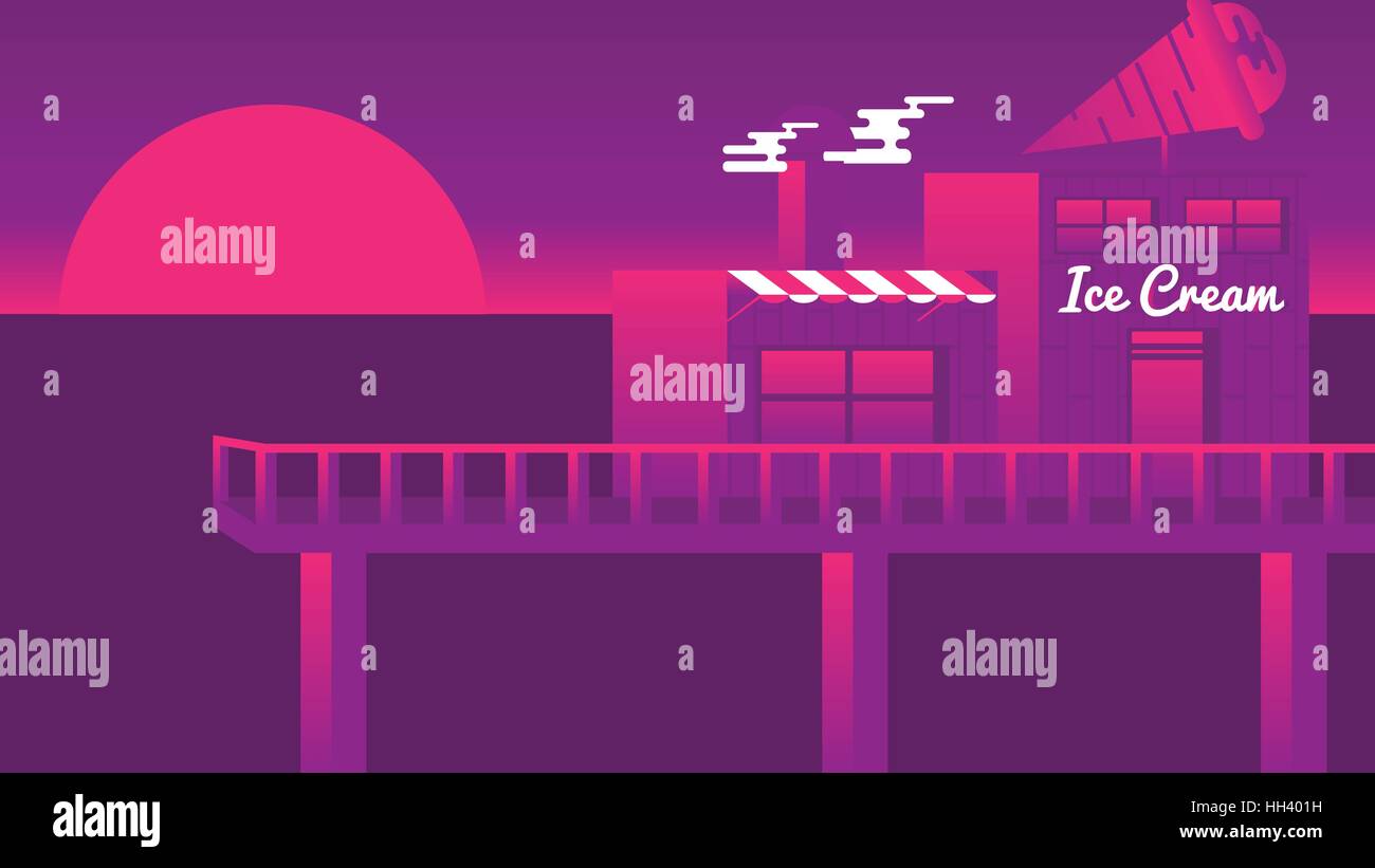 Modern sunset and ice Stock Vector Images - Alamy