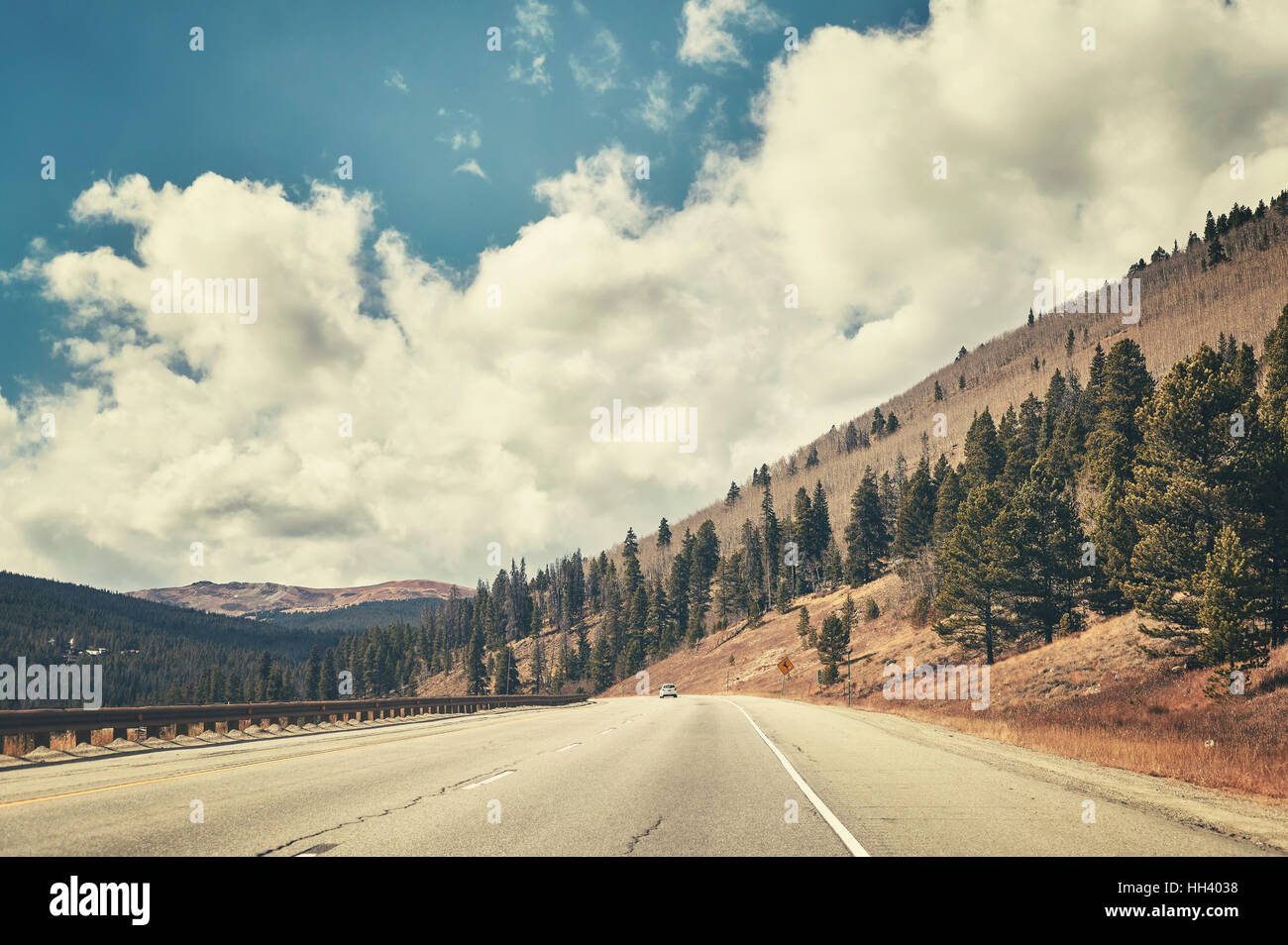 Color toned highway, travel concept photo Stock Photo - Alamy
