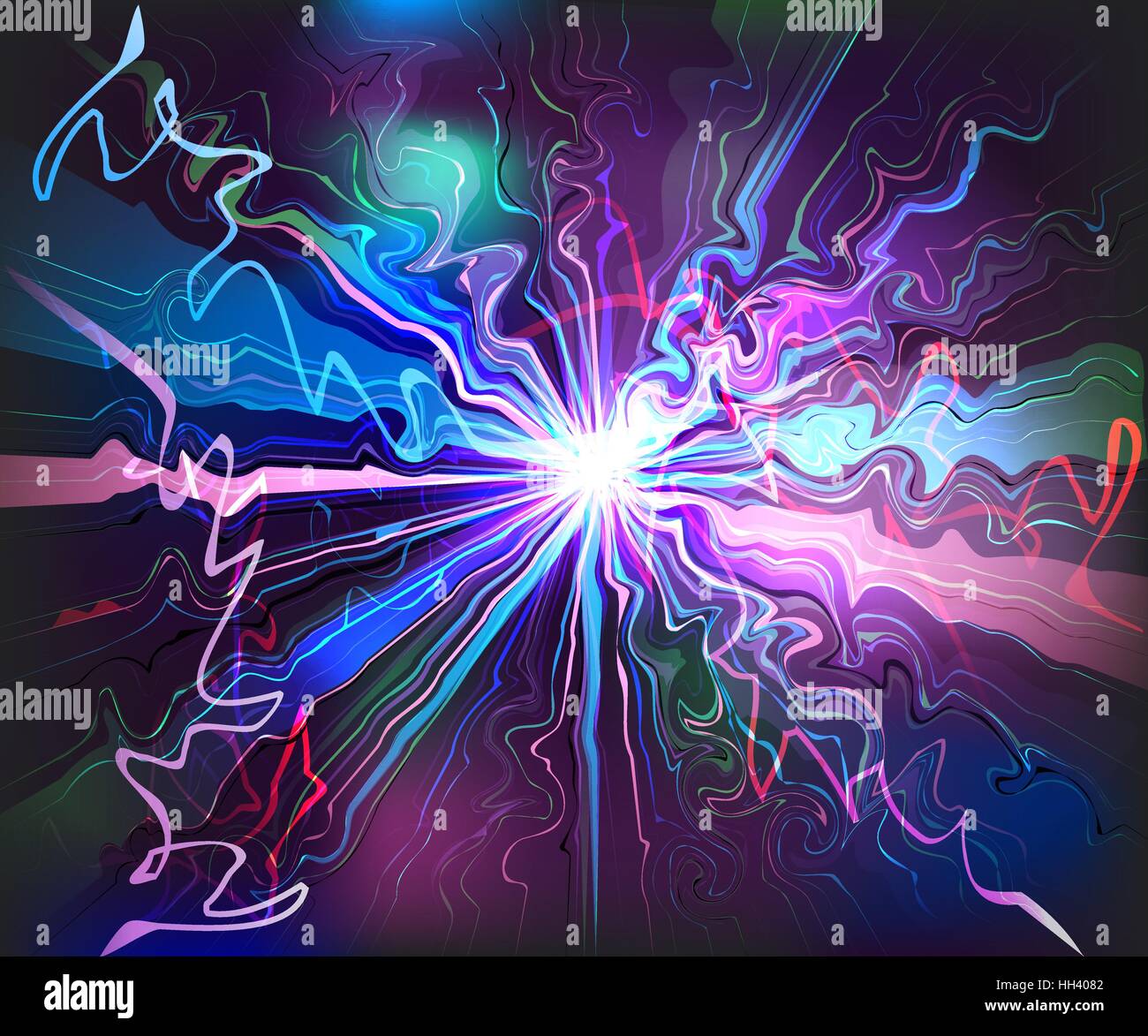 Unusual galaxy glassy waves futuristic virtual technology vector Stock ...