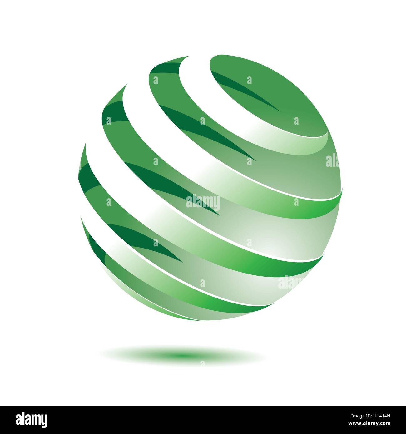 Global green 3d map Stock Vector Images - Alamy