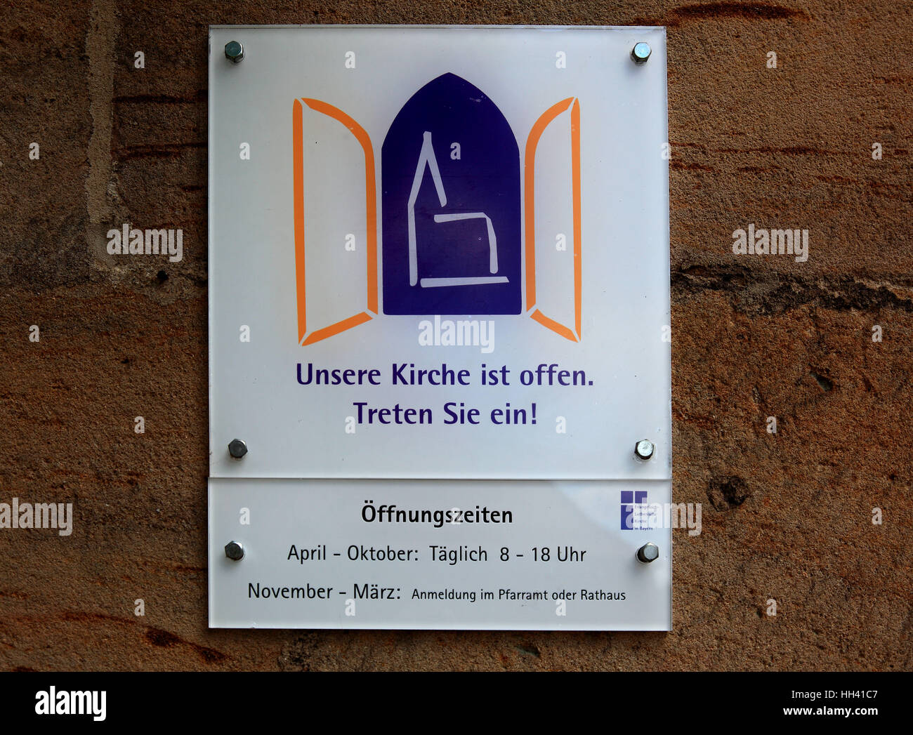 Church open sign hi-res stock photography and images - Alamy