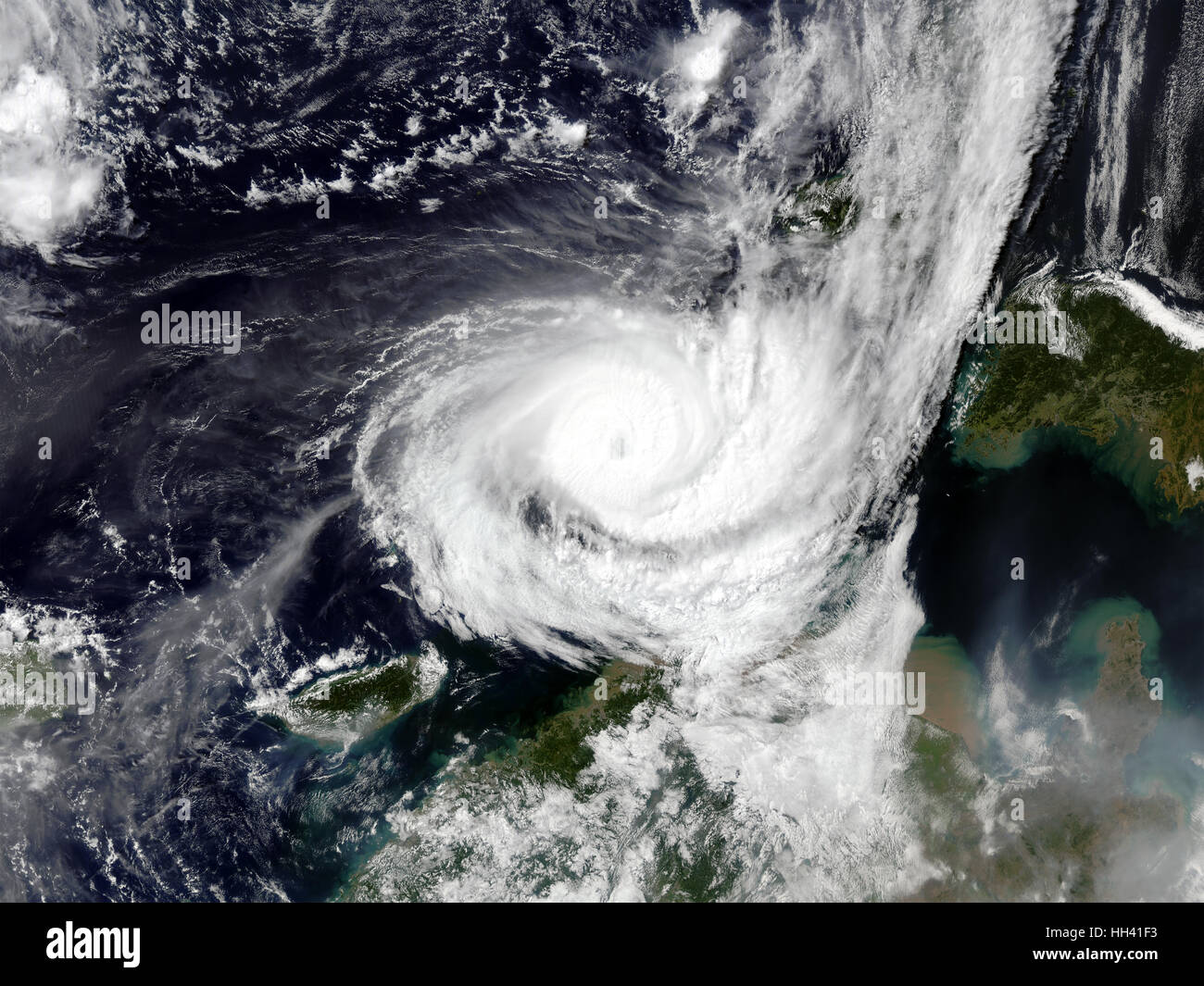 Typhoon over planet Earth - satellite photo Stock Photo - Alamy