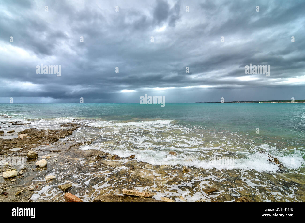 Rain fall over sea hi-res stock photography and images - Alamy