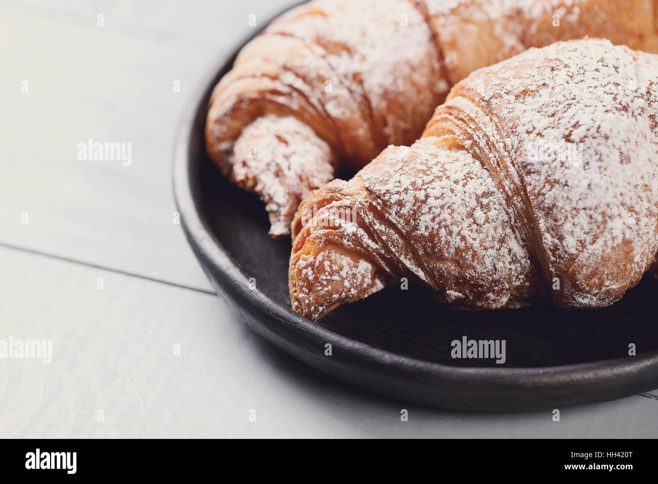 Sugar powder croissants hi-res stock photography and images - Alamy