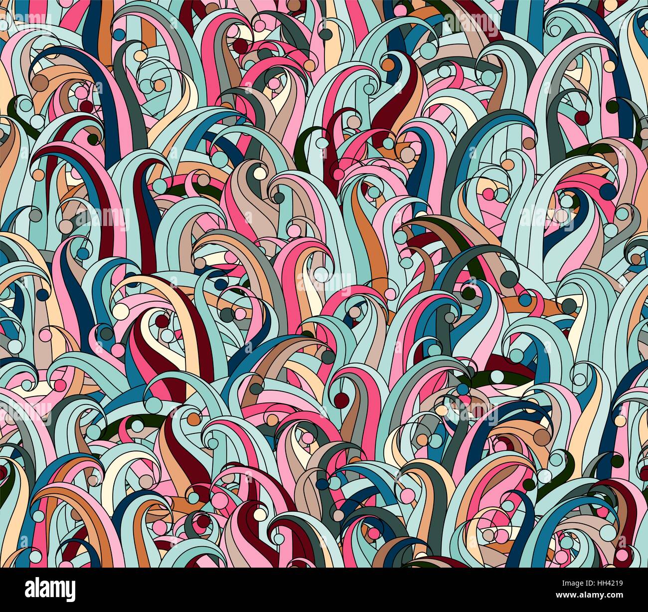 Vector seamless texture with abstract herb elements. Endless background ...