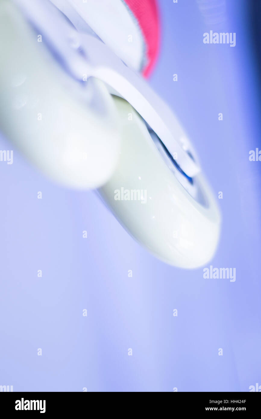 Freestyle girls pink inline skates boots and wheels in retail store ...