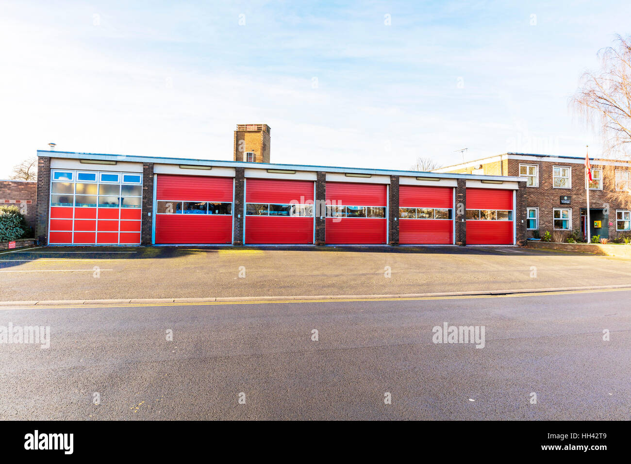 Humberside fire and rescue service fire station building exterior doors ...