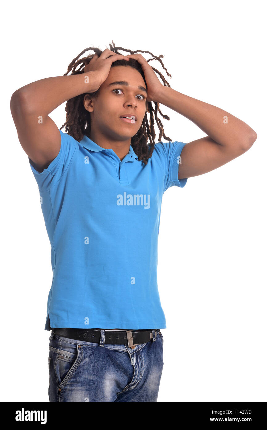 young man making facial expression Stock Photo - Alamy