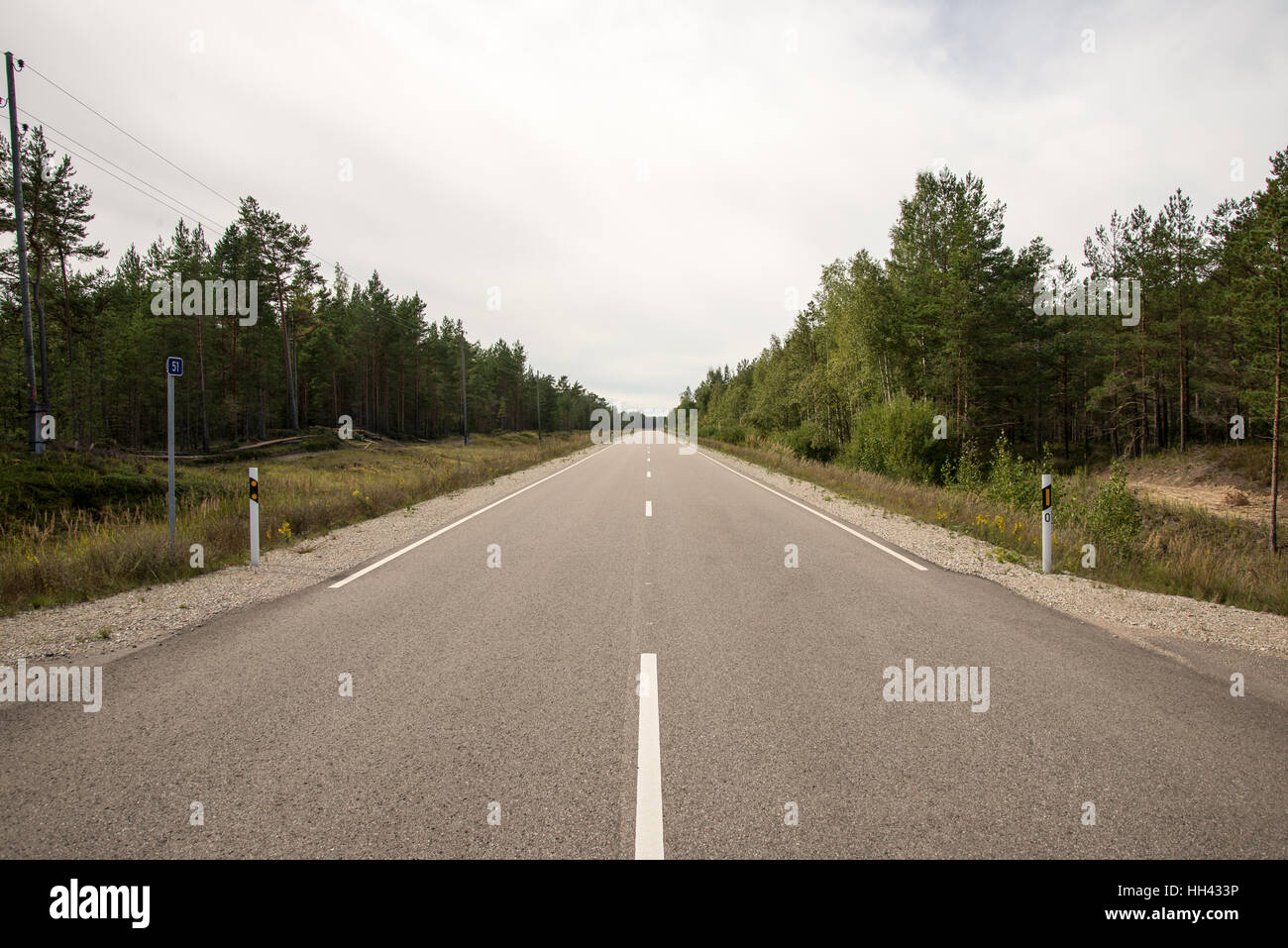 driving empty highway in summer in country Stock Photo - Alamy