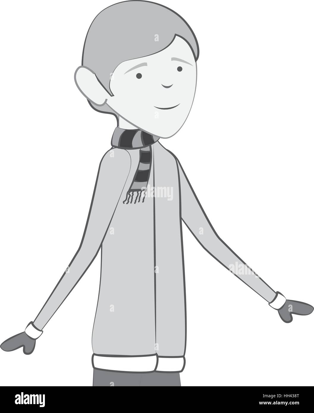 man character with winter clothes vector illustration design Stock ...