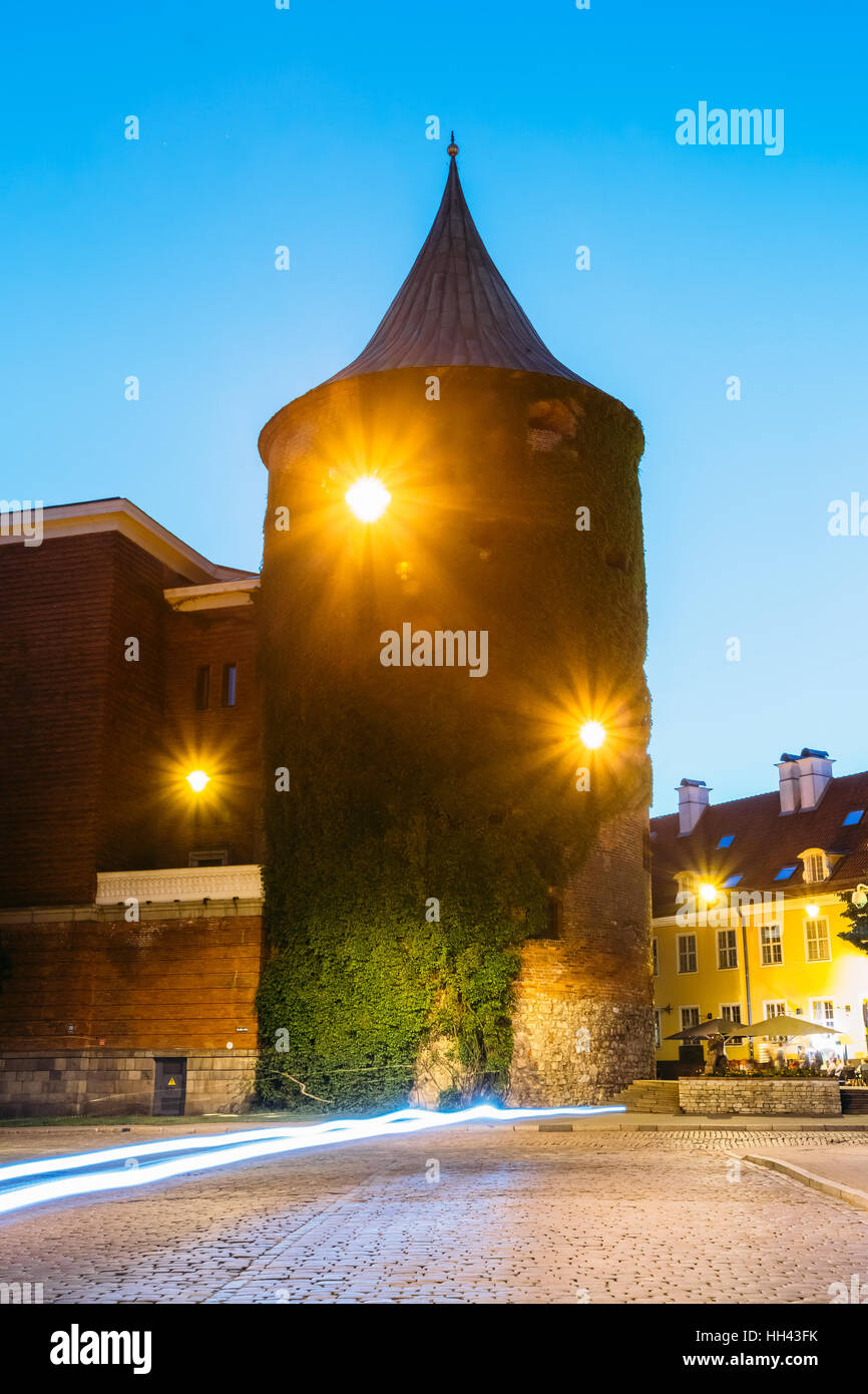 Riga Latvia. View Of Powder Tower On Smilsu Street, Only Extant ...