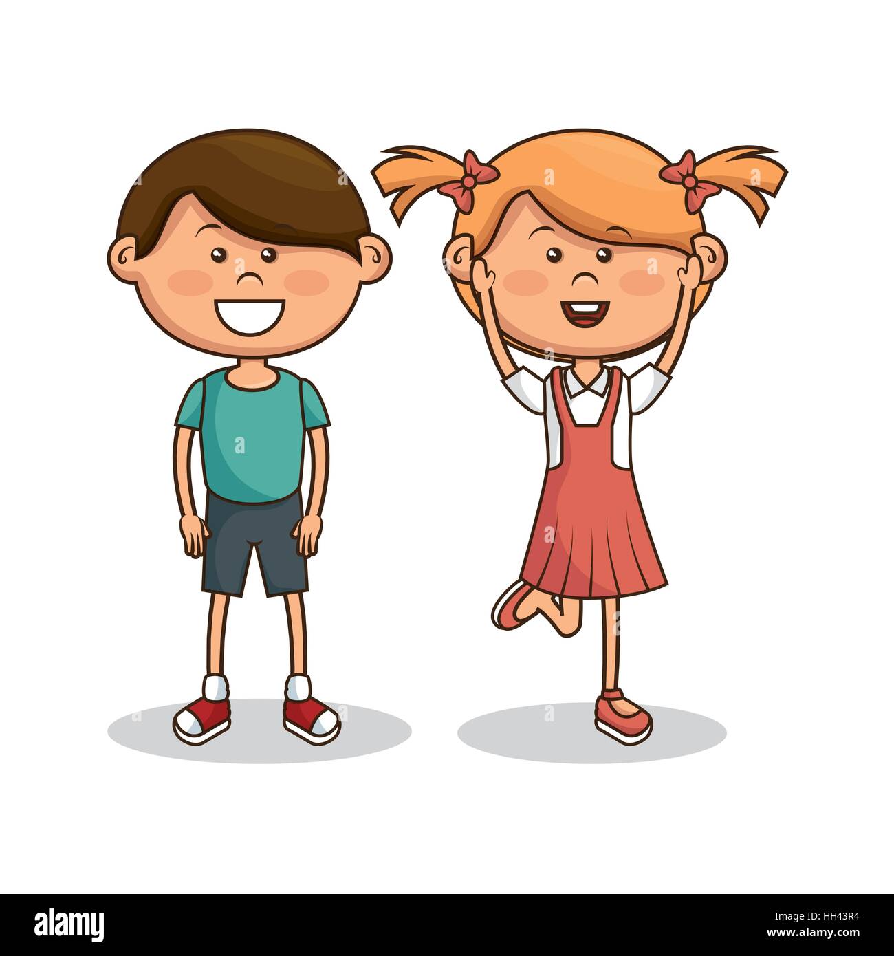 cute little kids characters vector illustration design Stock Vector ...