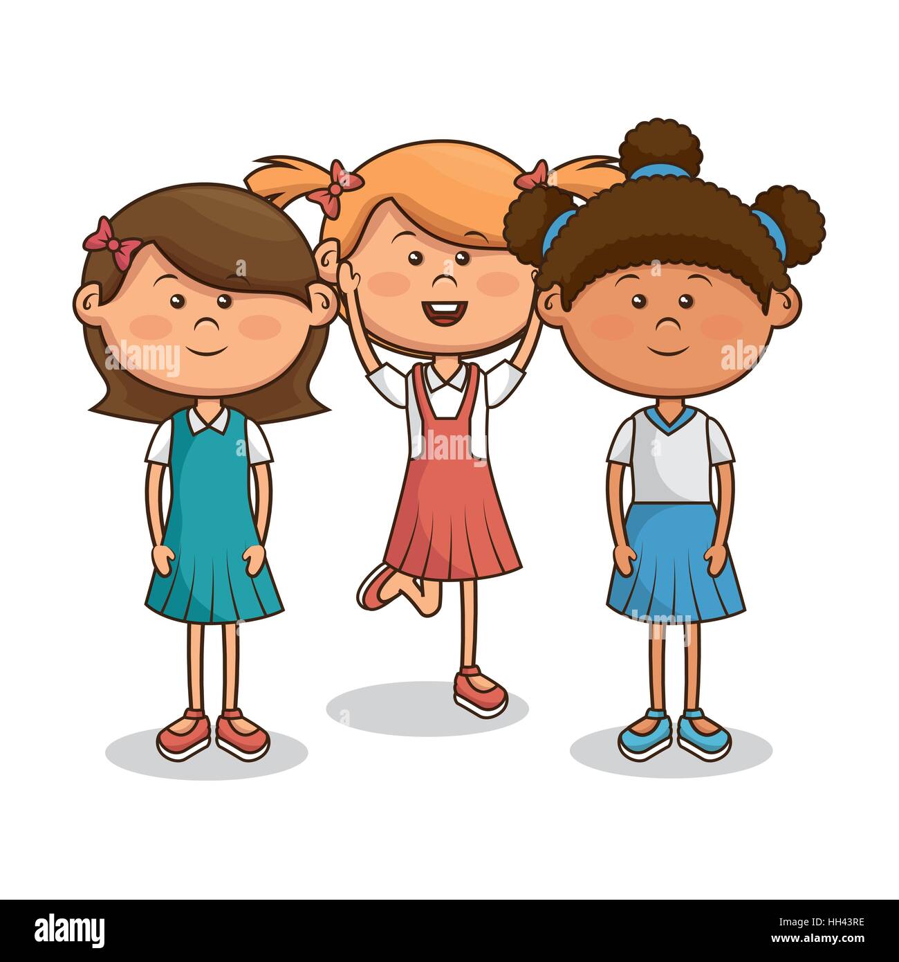 cute little kids characters vector illustration design Stock Vector ...