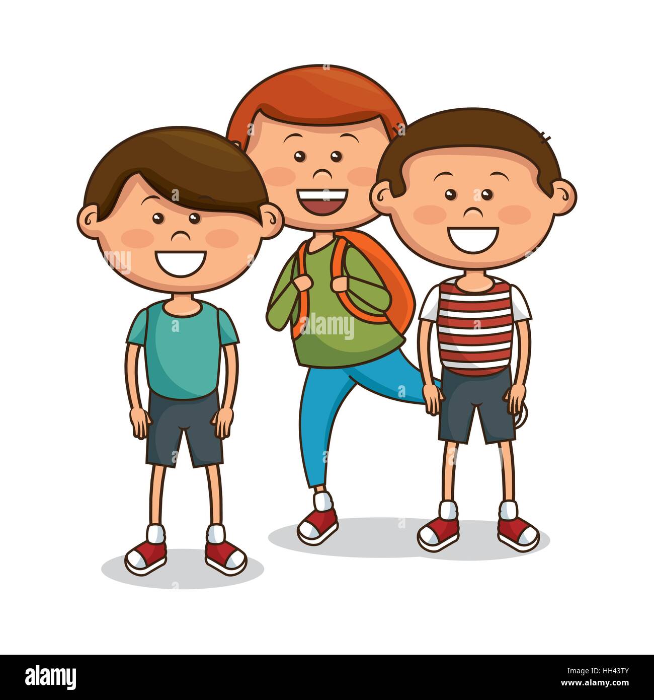 cute little kids characters vector illustration design Stock Vector ...