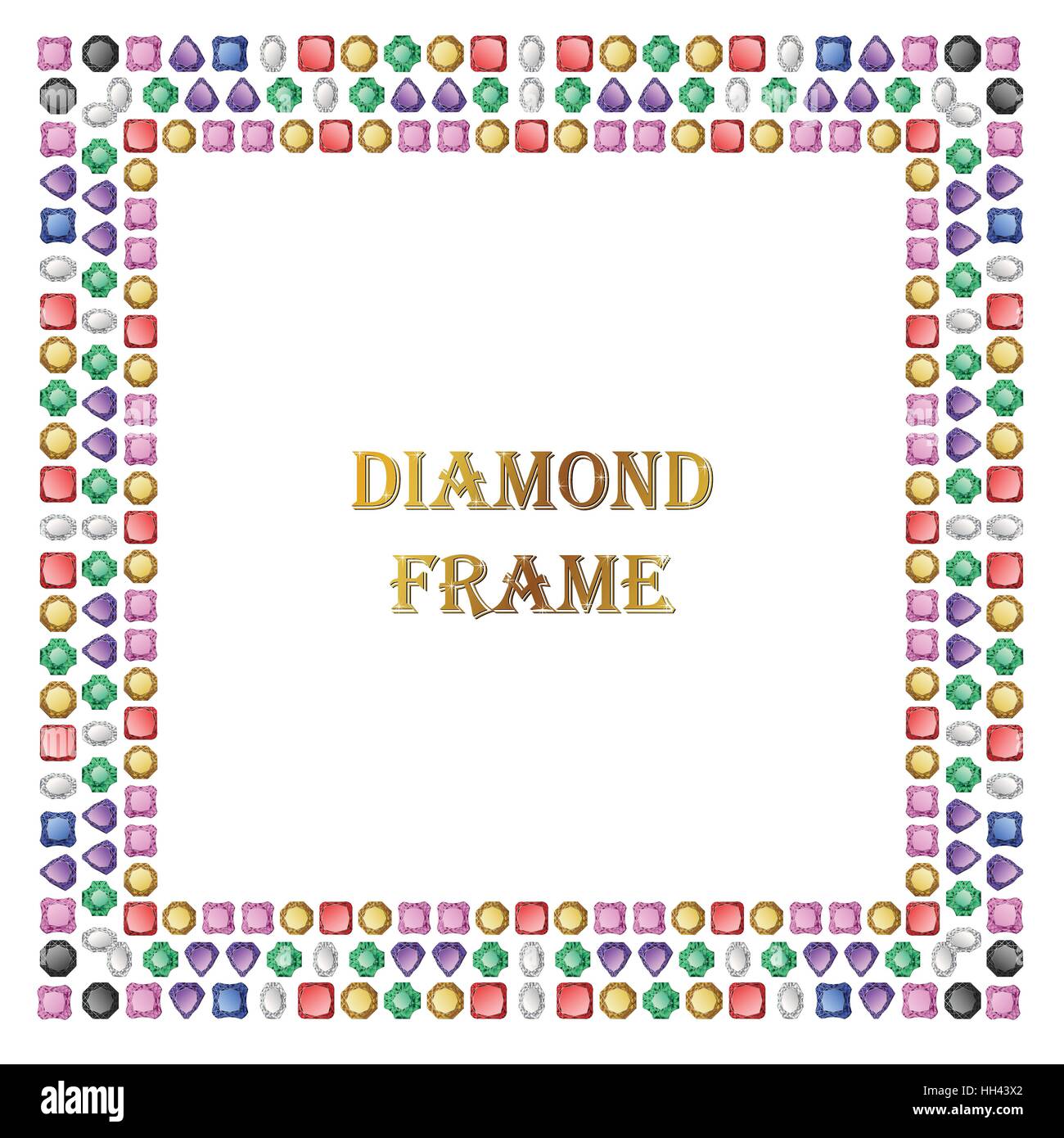 Diamonds square frame Stock Vector Image & Art - Alamy