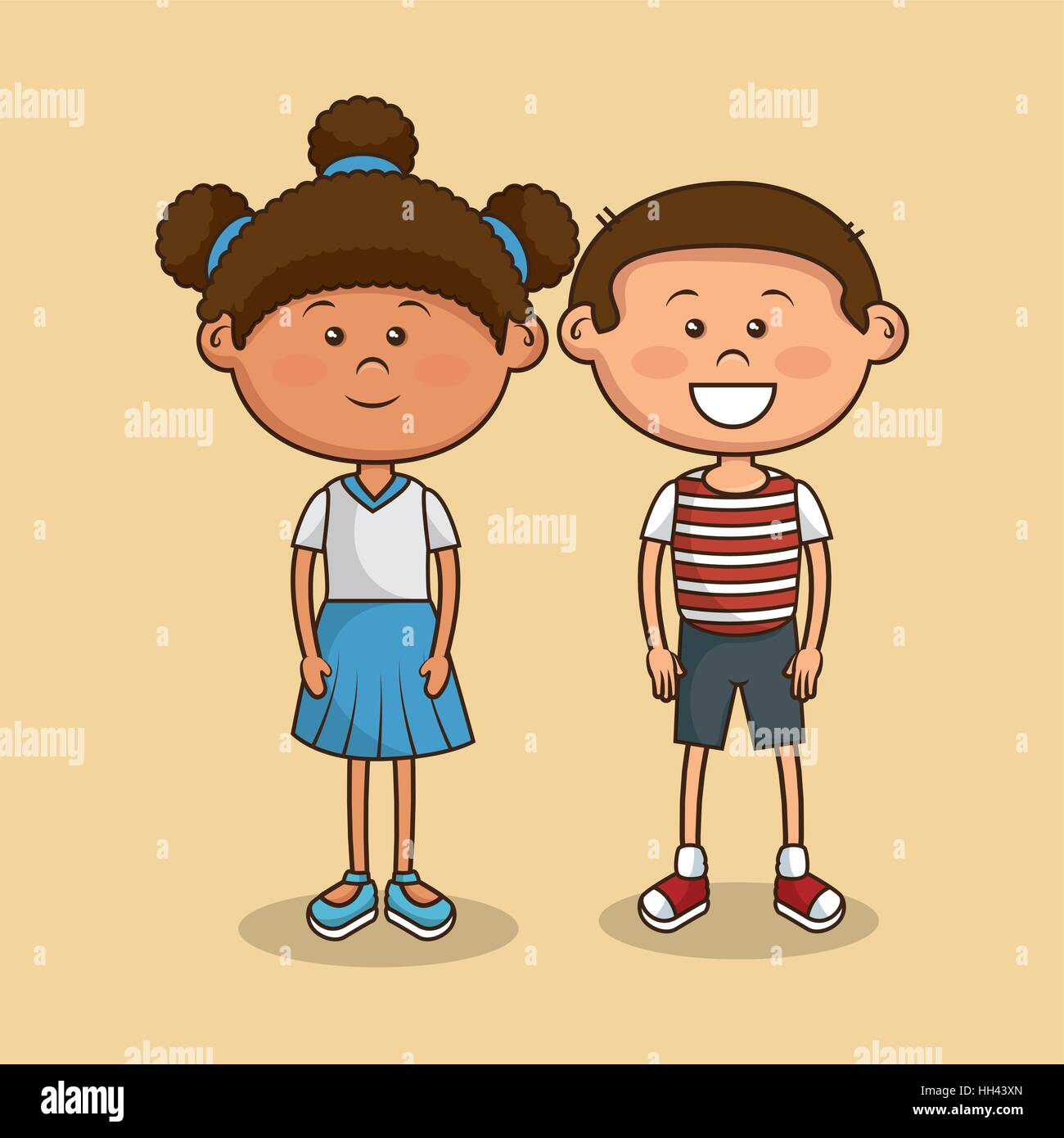 cute little kids characters vector illustration design Stock Vector ...