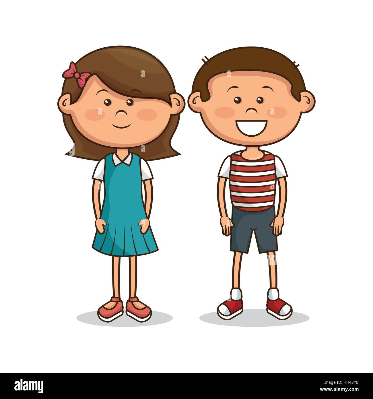 cute little kids characters vector illustration design Stock Vector ...