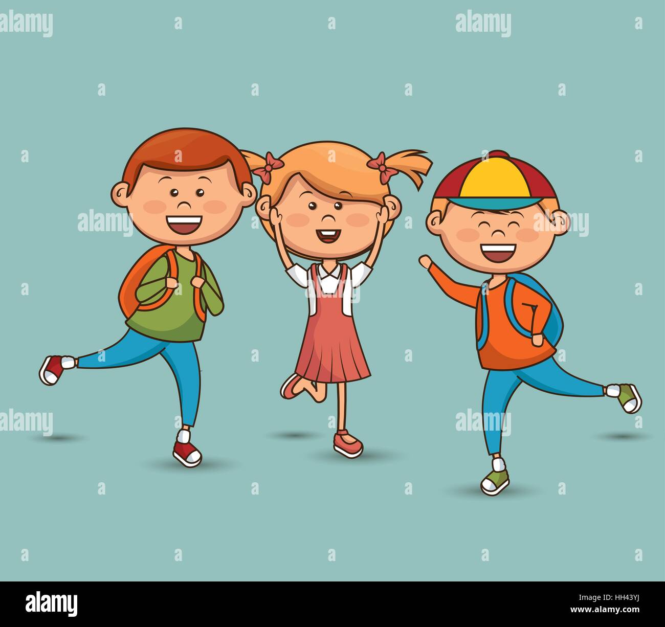 cute little kids characters vector illustration design Stock Vector ...