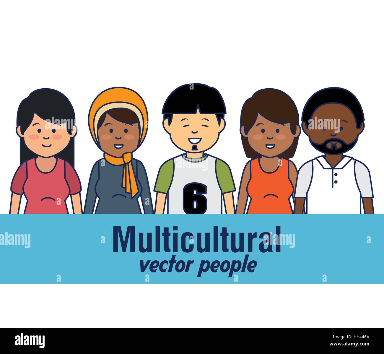 multicultural people avatars icon vector illustration design Stock ...