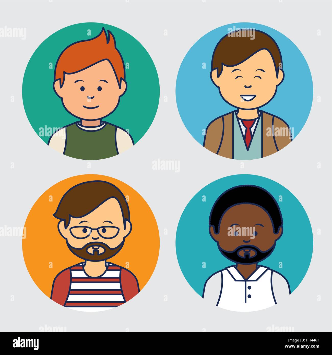 multicultural people avatars icon vector illustration design Stock ...
