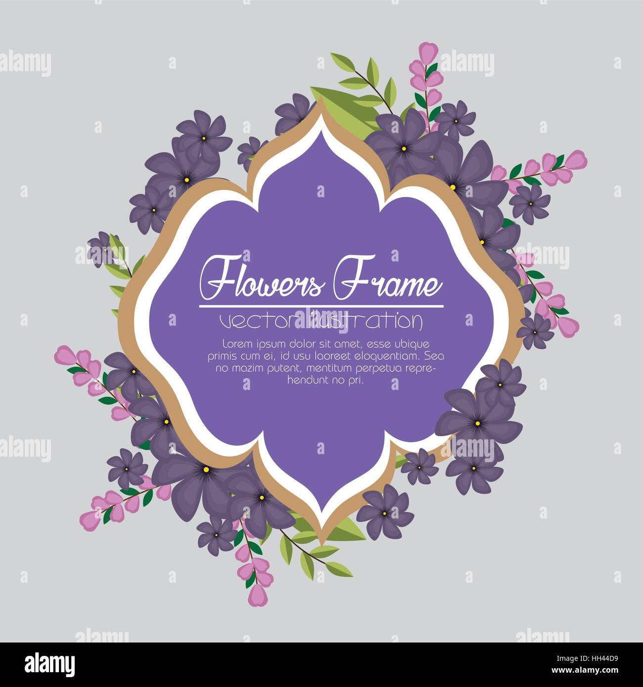 cute flowers frame background vector illustration design Stock Vector ...