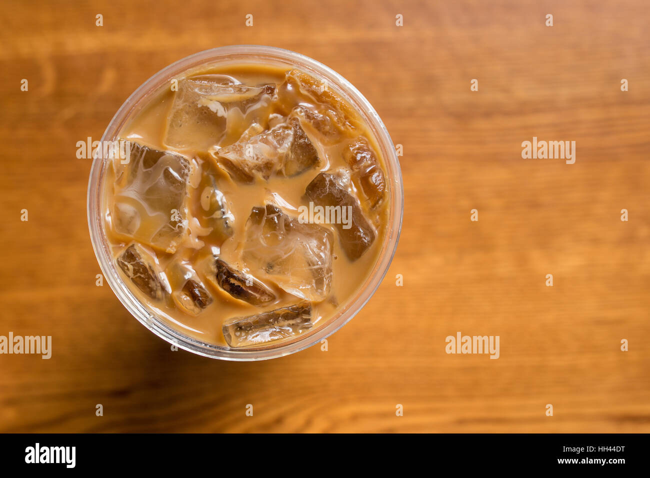 top view of ice milk coffee Stock Photo - Alamy
