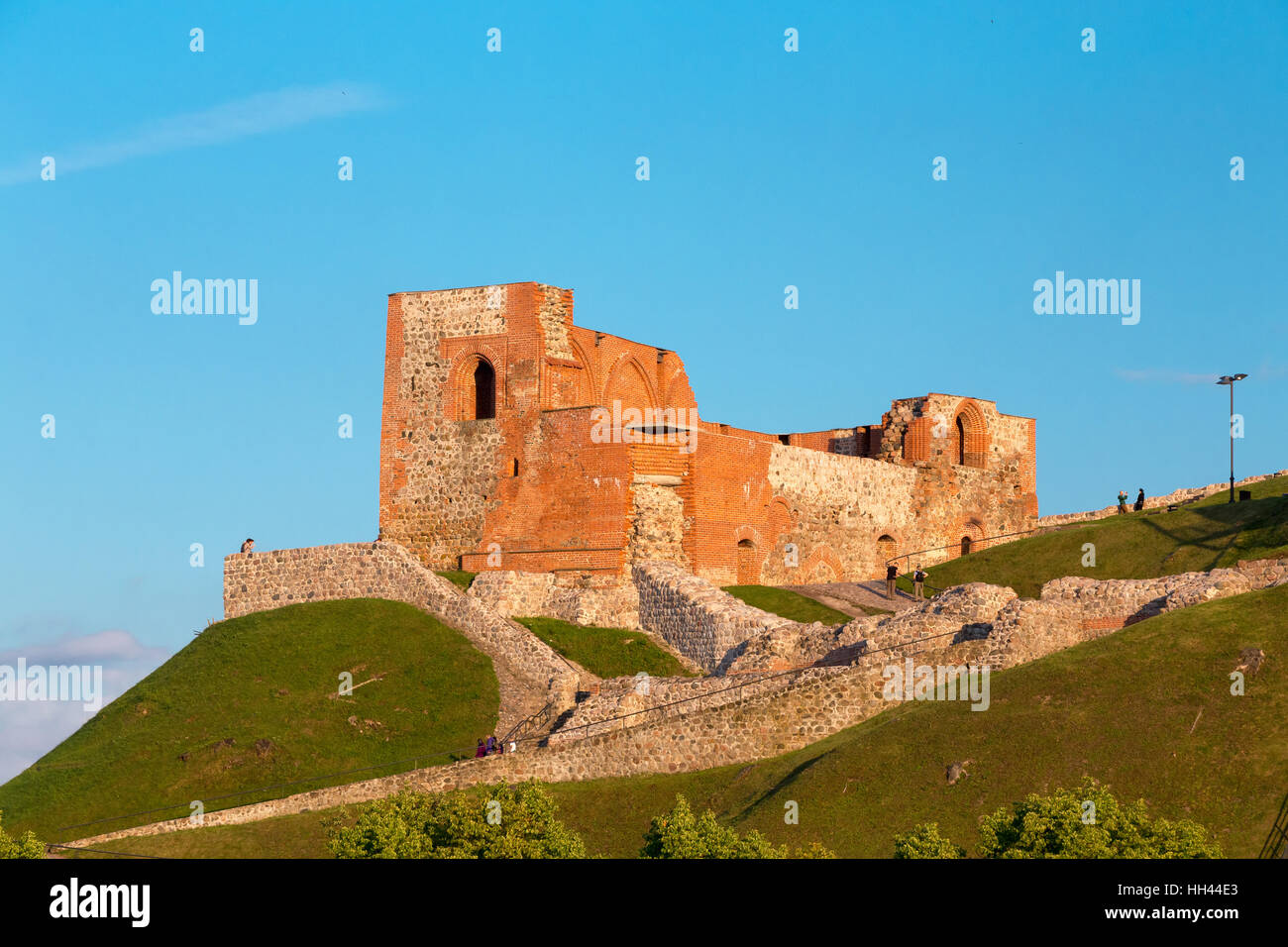 Vilnius, Lithuania. The Remains Of The Ancient Keep Fortress Of Upper ...