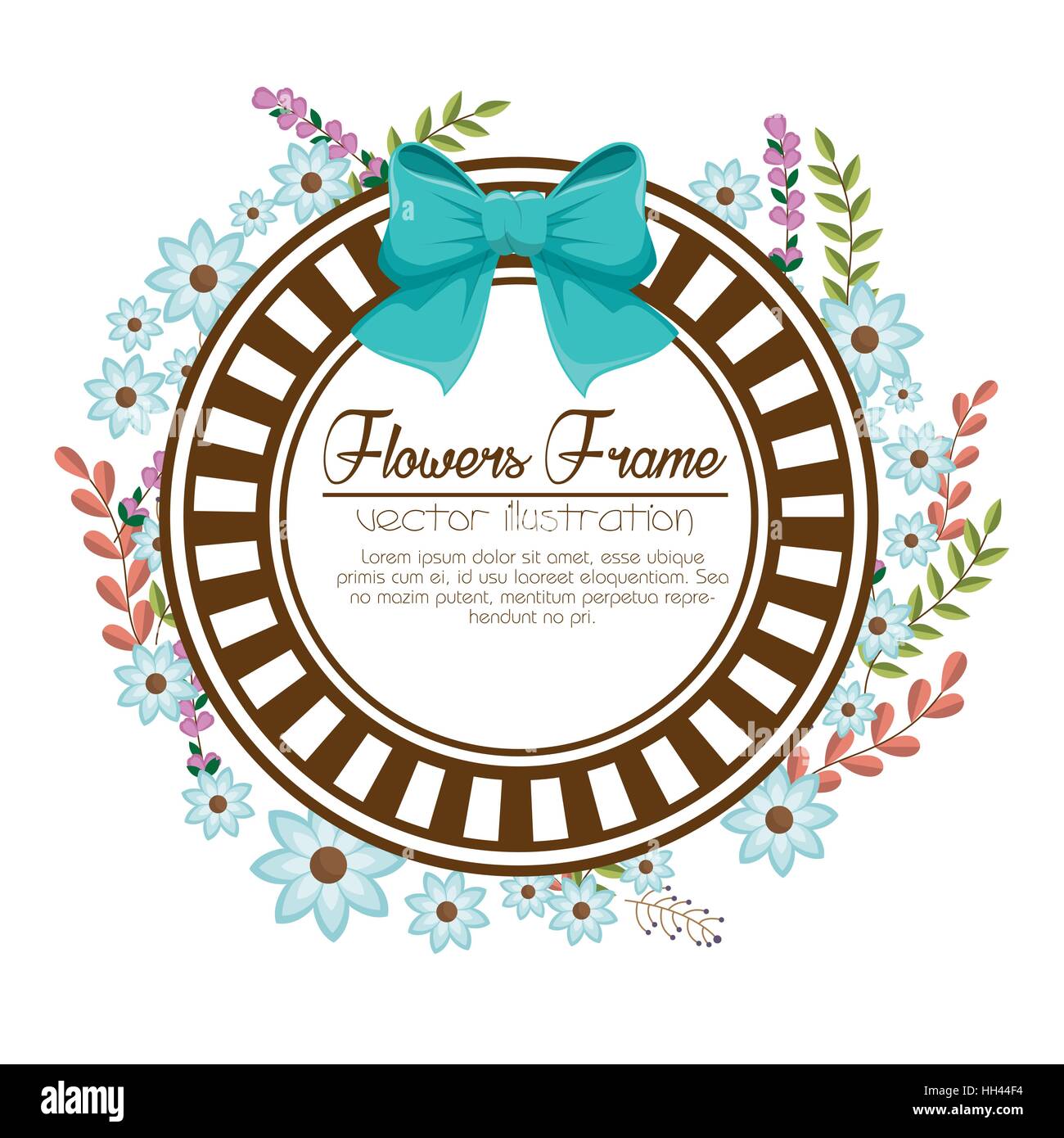 cute flowers frame background vector illustration design Stock Vector ...