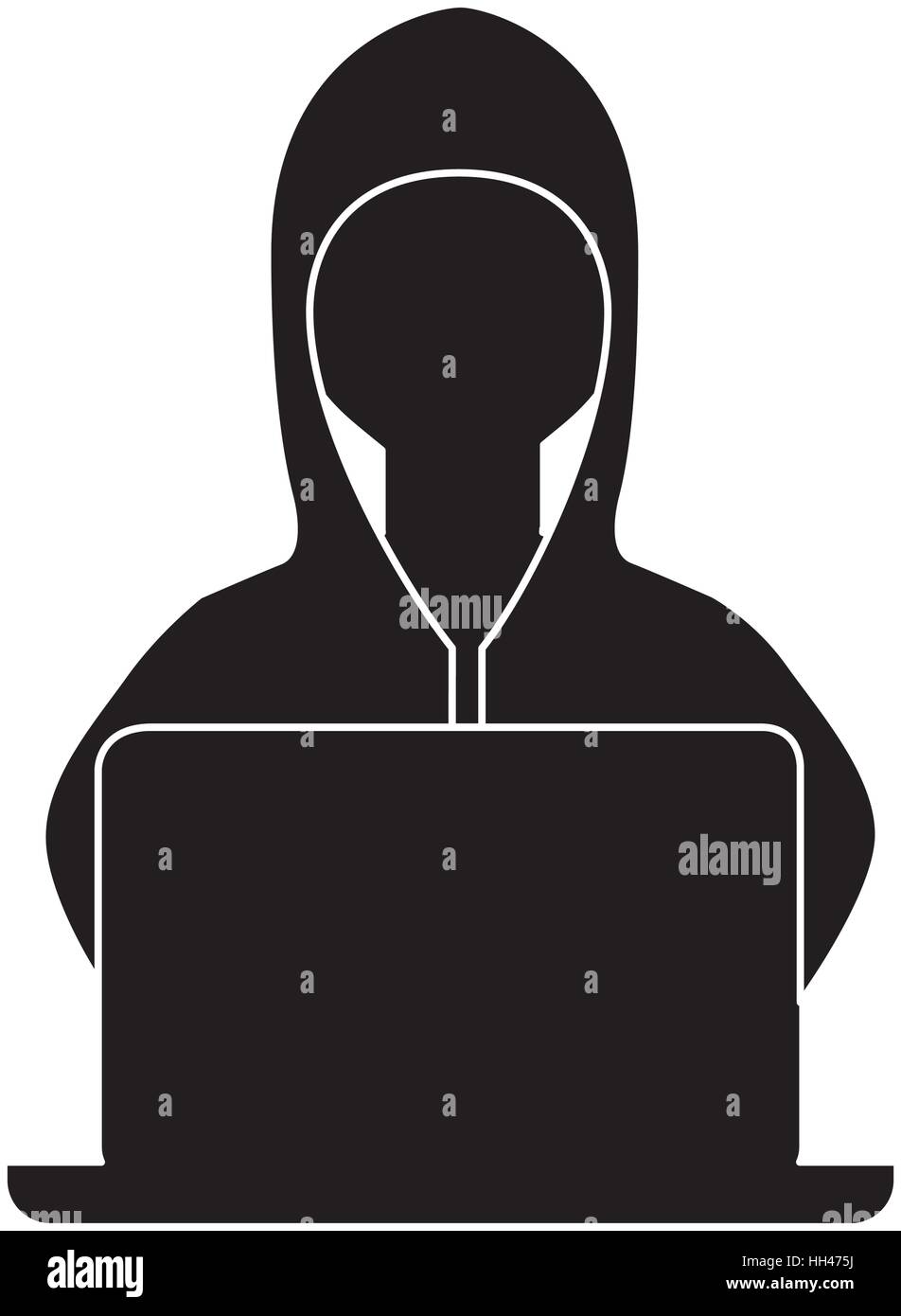 hacker avatar character isolated icon vector illustration design Stock ...