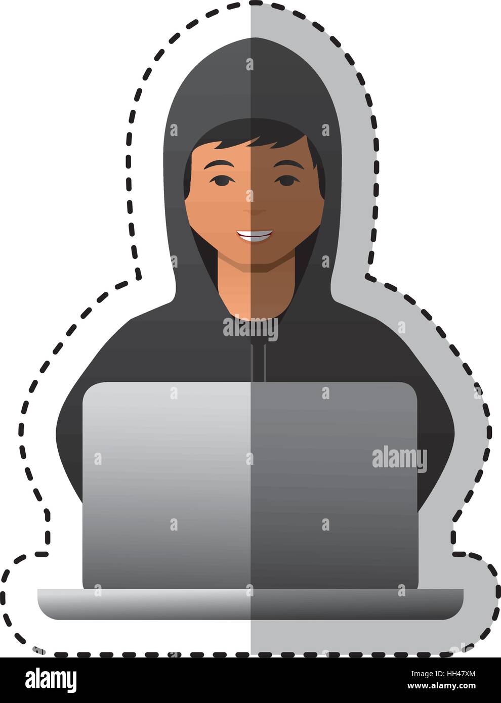 Hacker Avatar Character Isolated Icon High Resolution Stock Photography ...