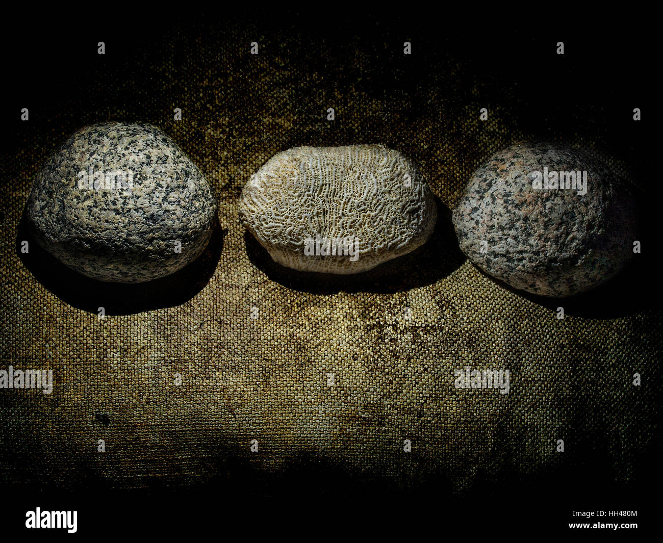 Three Stones on canvas Stock Photo - Alamy
