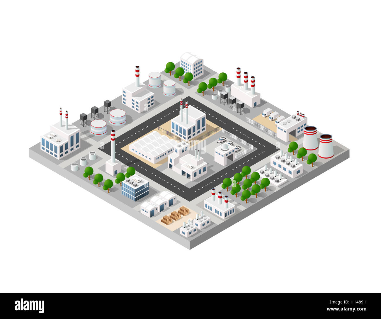 Cartoon building factory structure hi-res stock photography and images ...
