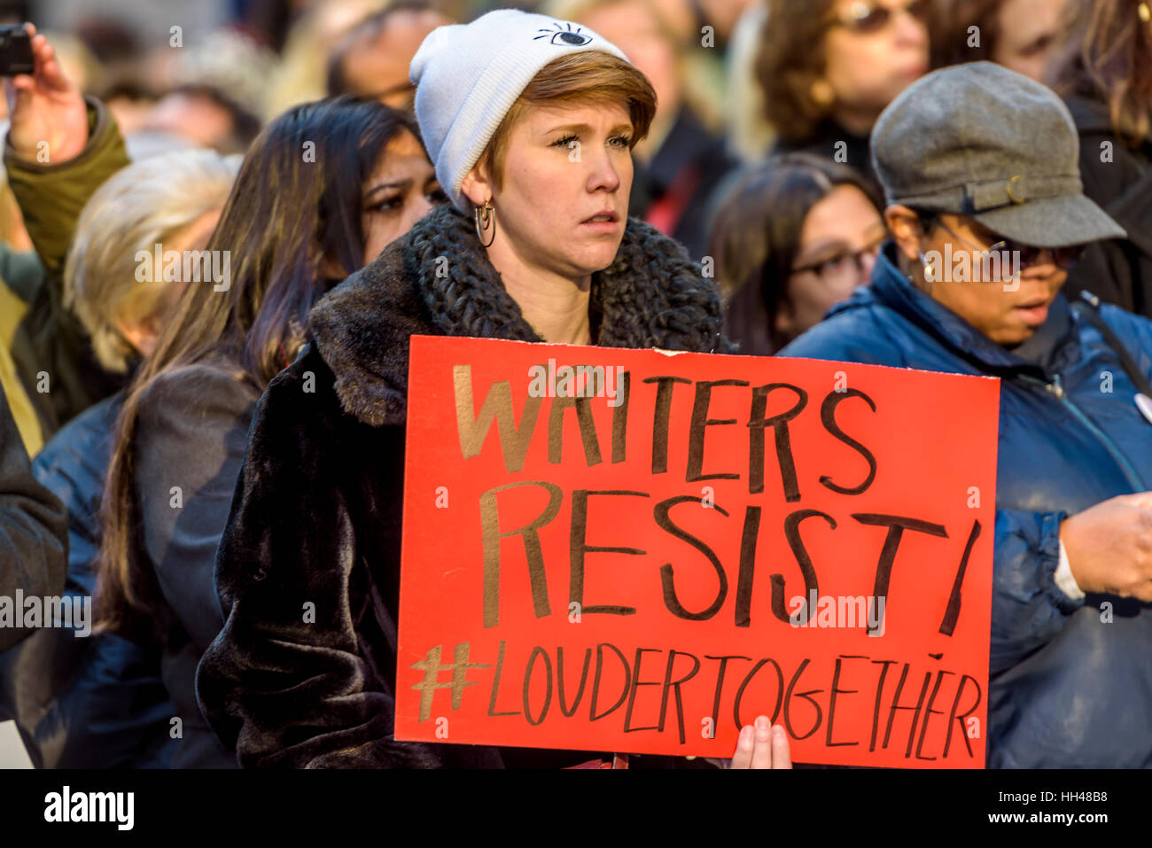 New York, USA. 15th Jan, 2017. Writers Resist: Louder Together for Free ...
