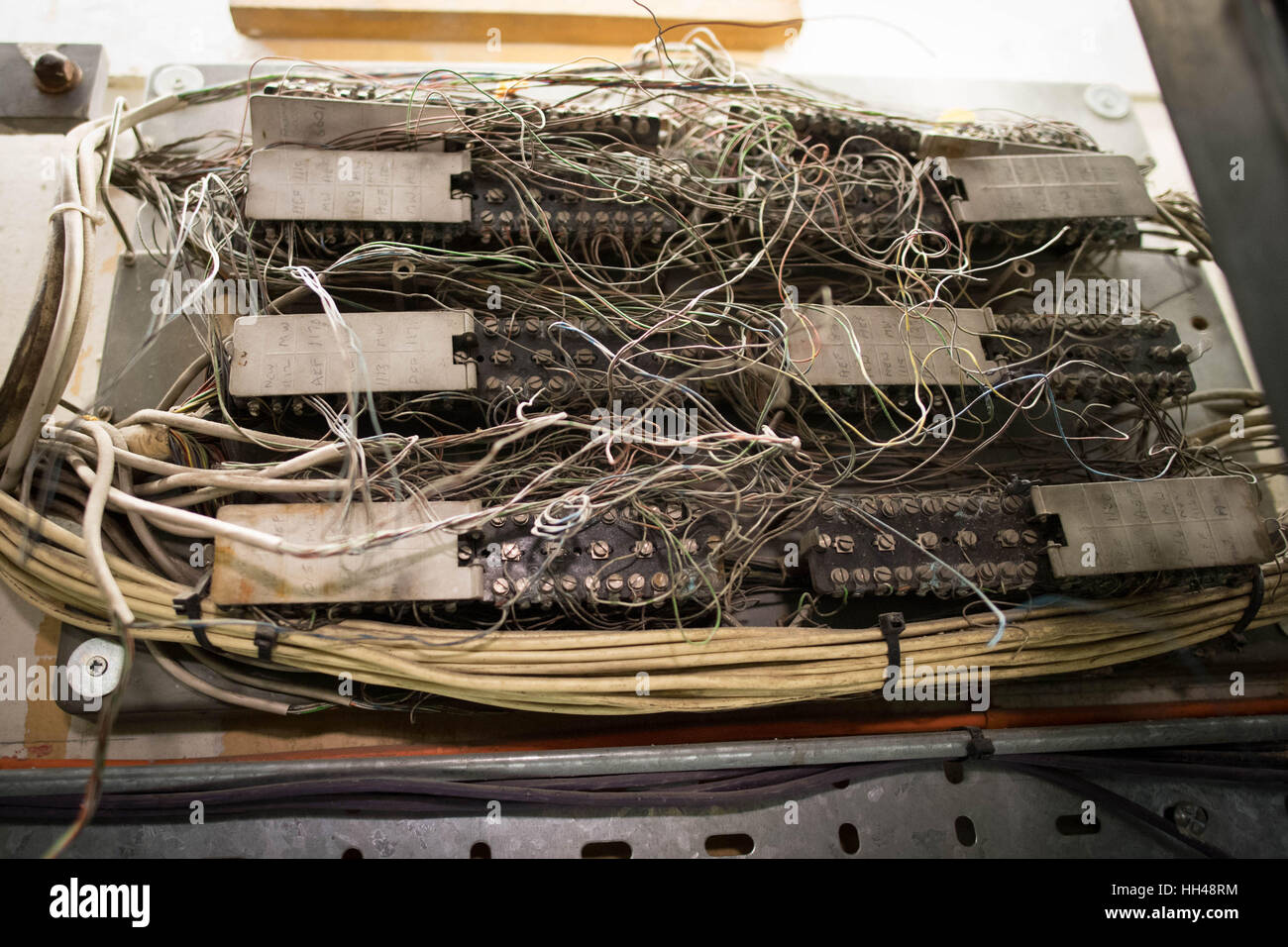 A tangle of wires and cables in the underbelly of the Palace of ...