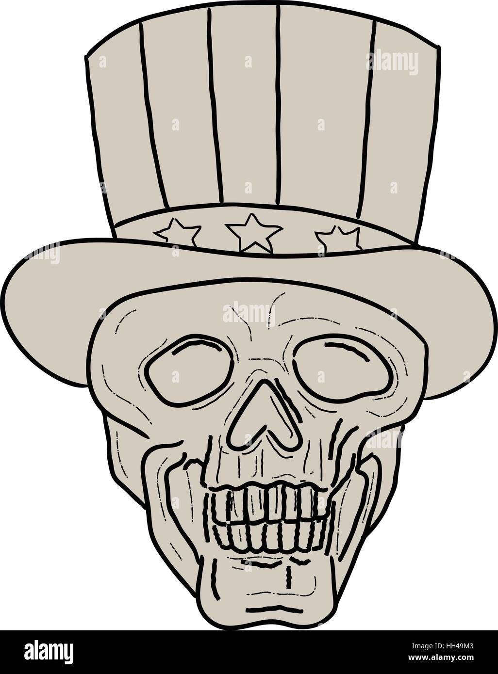 Uncle Sam Skeleton Tattoo
