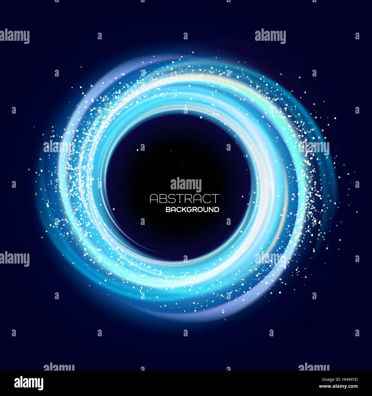 Abstract swirling neon vortex blue Stock Vector Images - Alamy