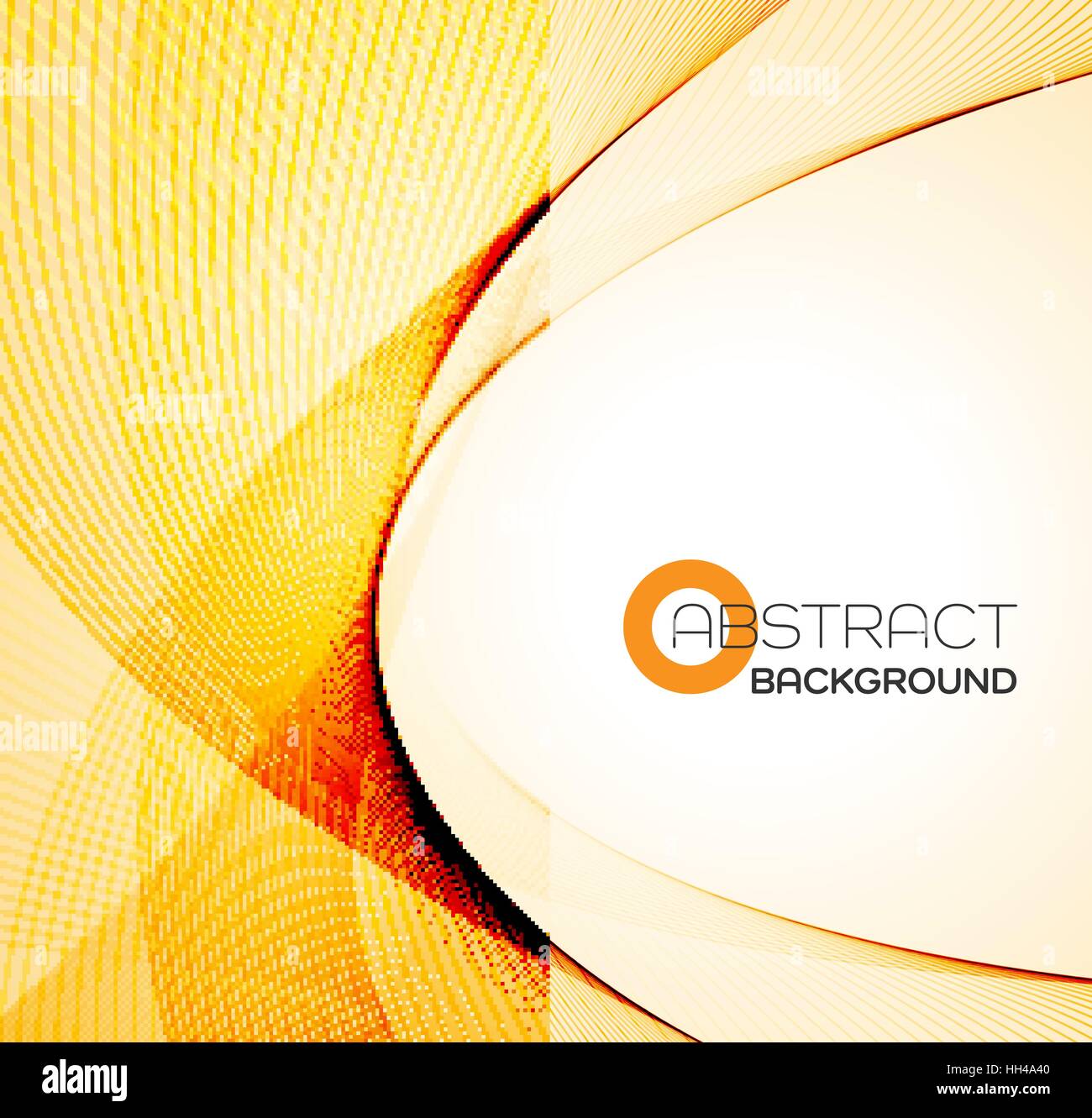 Vector Abstract color orange wave design element Stock Vector Image ...