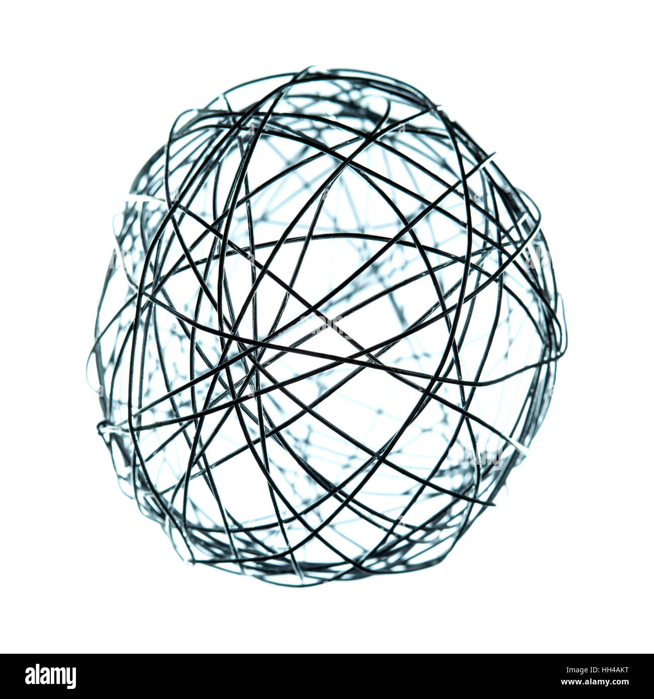 wire sphere decoration isolated on white background Stock Photo - Alamy