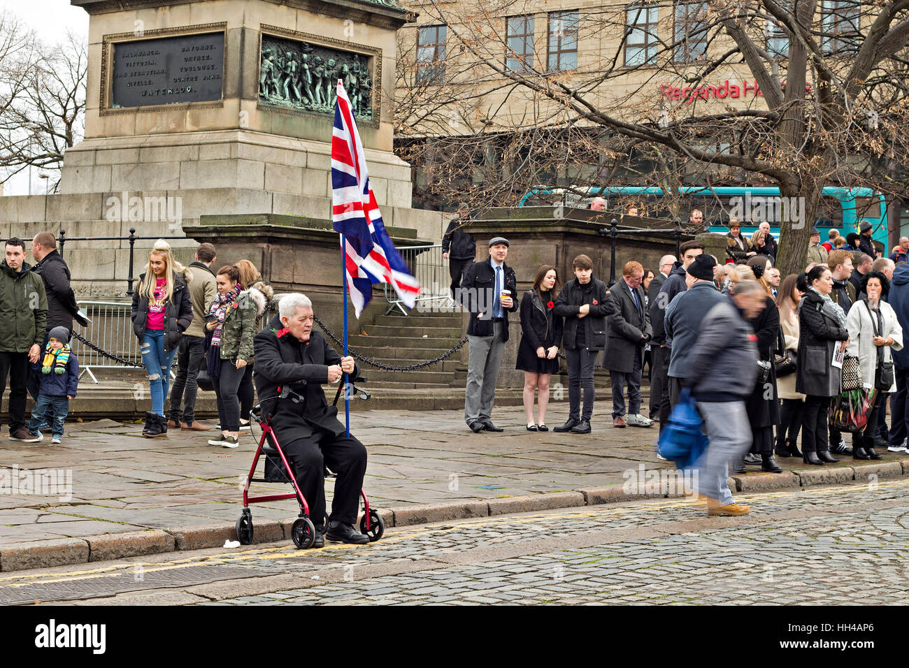 Ex-service man in a wheelchair at the Remembrance Day parade in ...