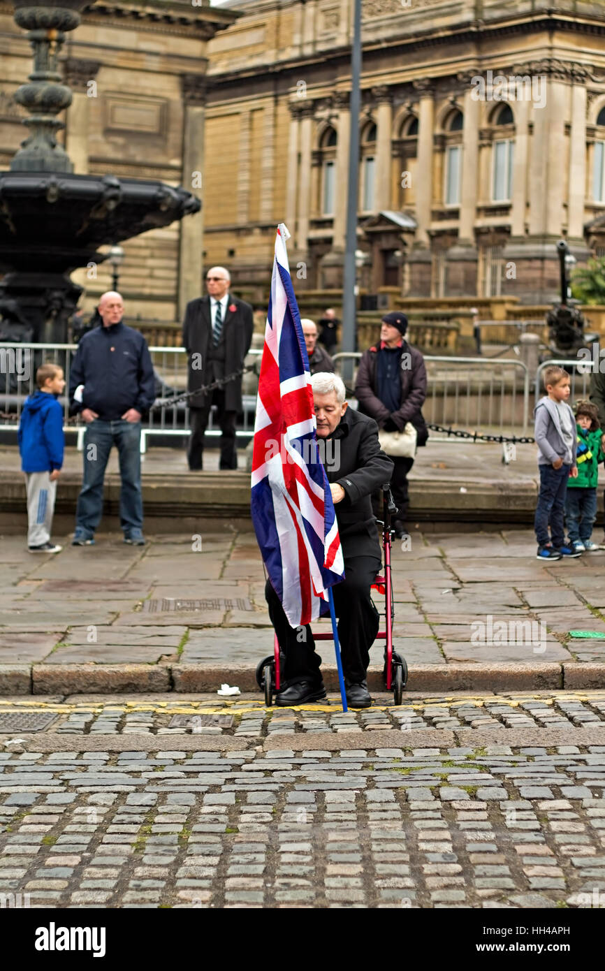 Ex-service man in a wheelchair at the Remembrance Day parade in ...
