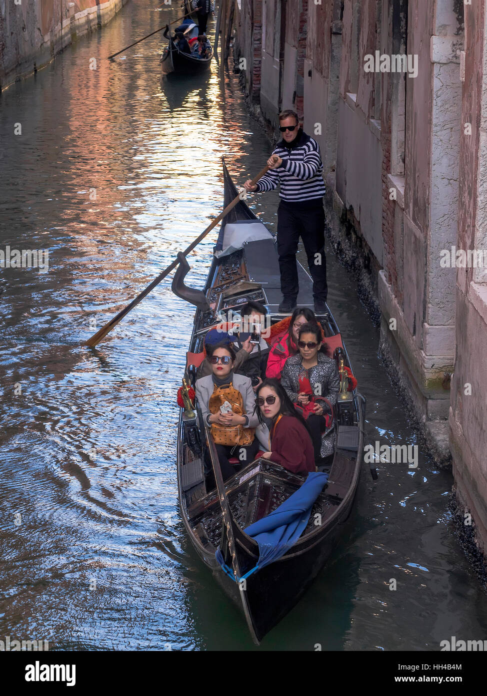 People Enjoying A Gondola Ride Venice Italy Stock Photo - Alamy