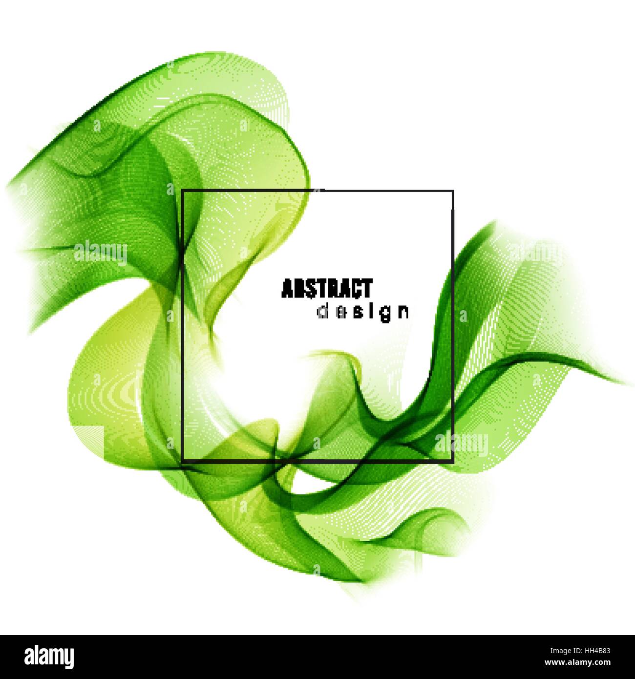 Smoke green wave. Vector Abstract green wave lines Stock Vector Image ...