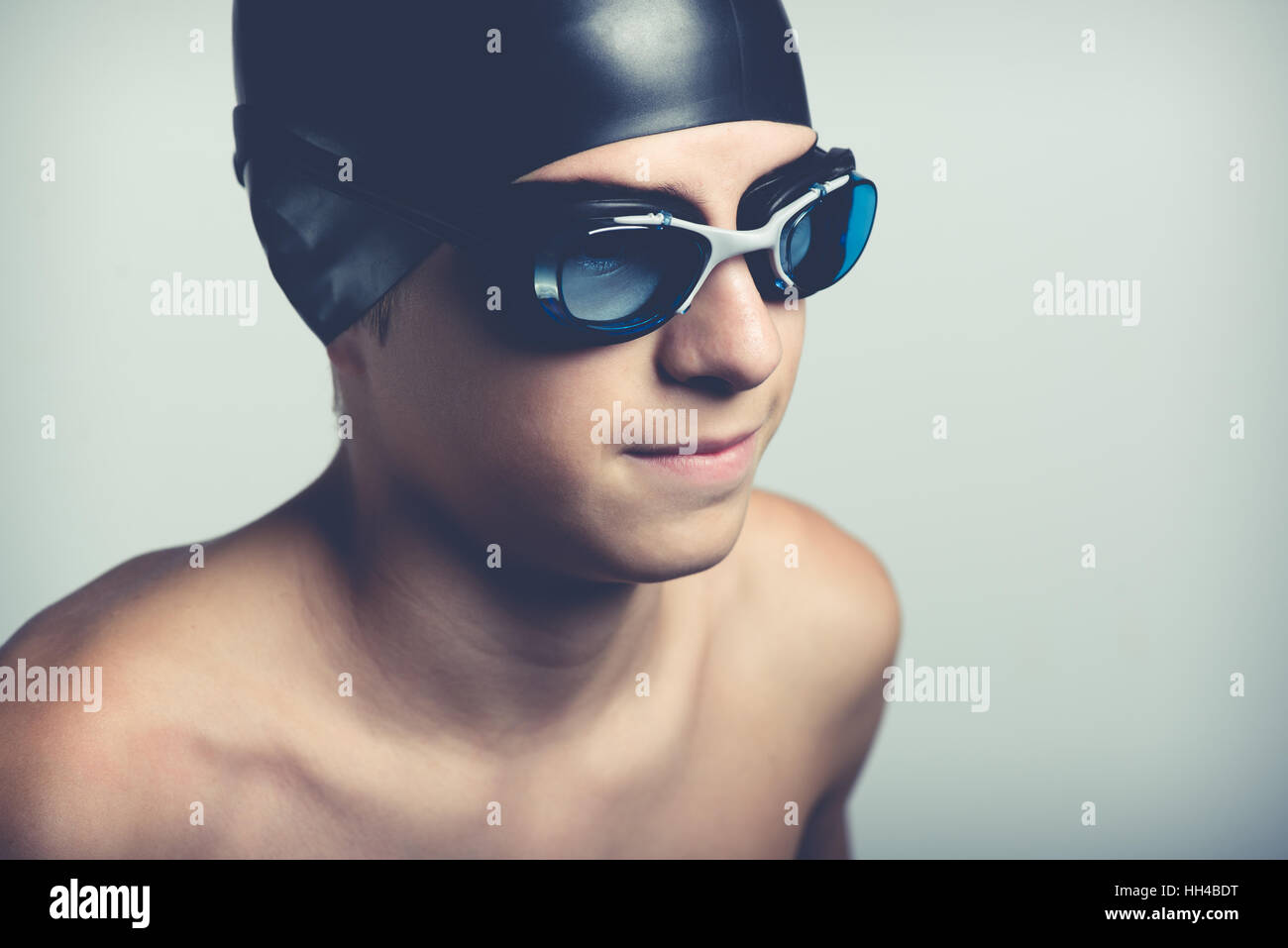 male young swimmer studio shoot Stock Photo - Alamy