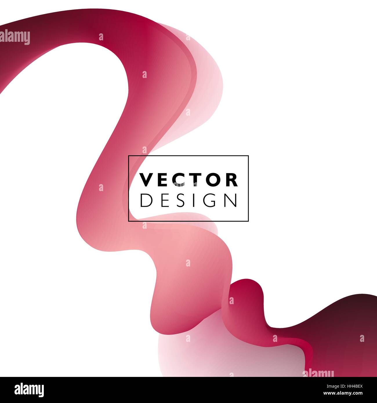 Abstract smooth color wave vector. Curve flow pink motion illustration ...