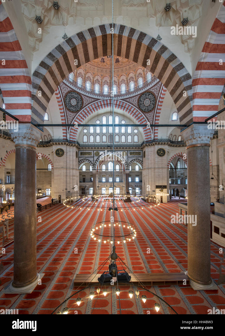 Interior view of Suleymaniye Mosque in Istanbul,Turkey Stock Photo - Alamy