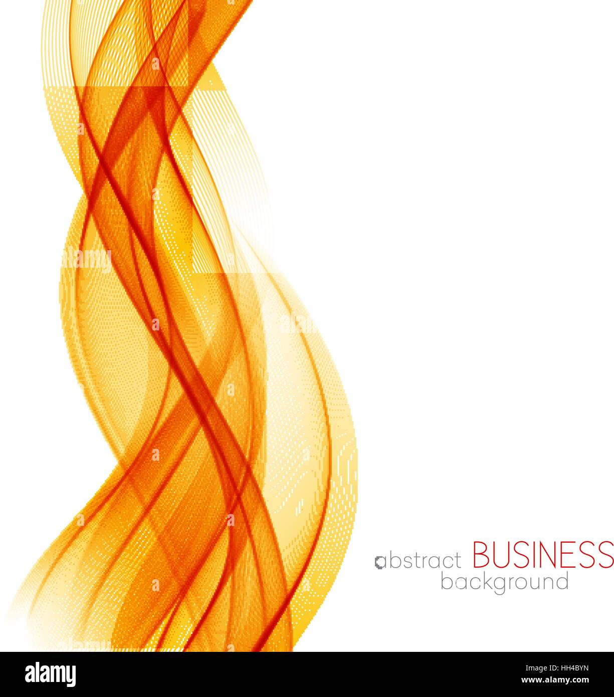 Abstract orange color wave design element. Abstract smooth color wavy ...