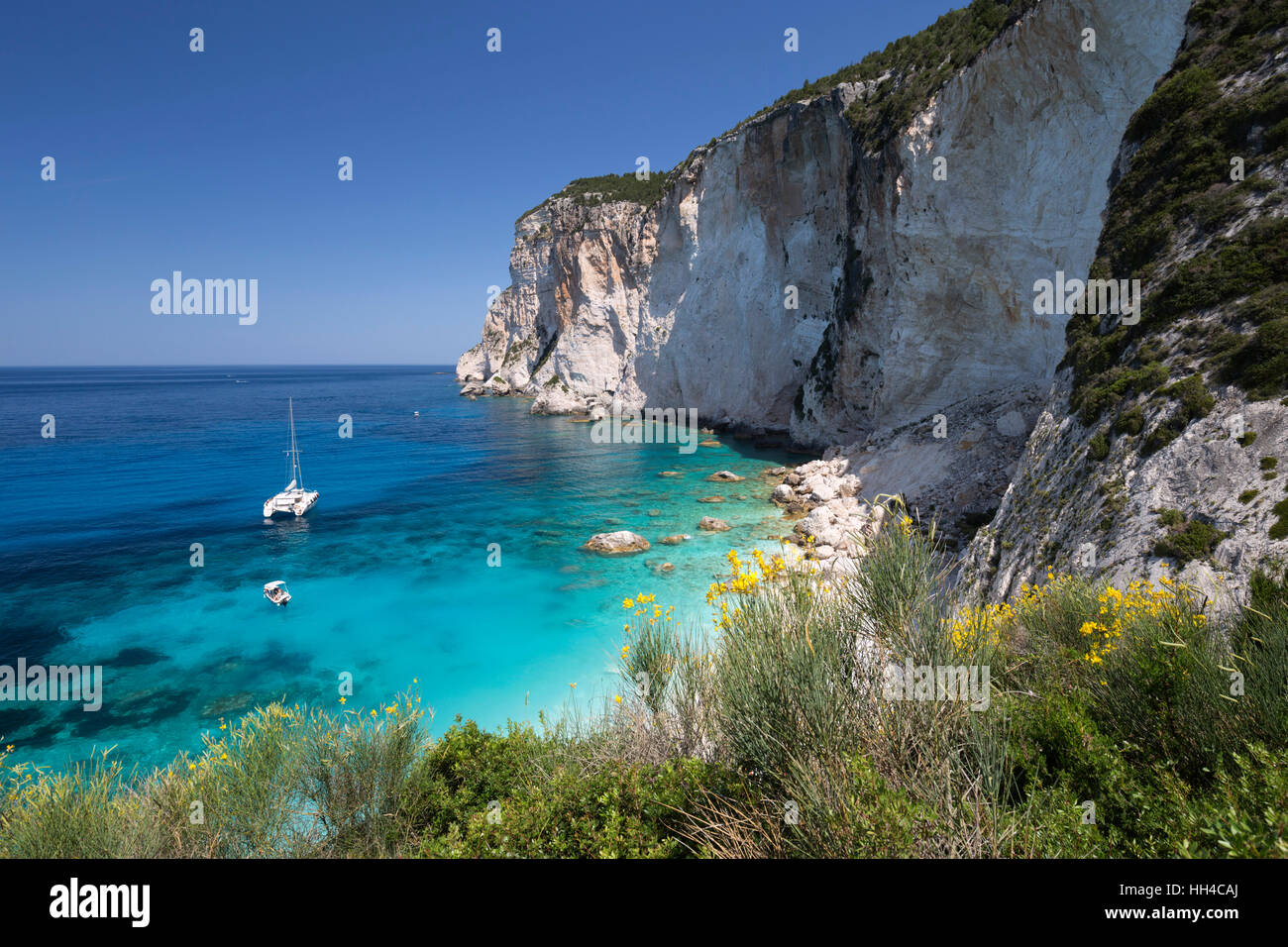 Erimitis beach on west coast, Paxos, Ionian Islands, Greek Islands ...