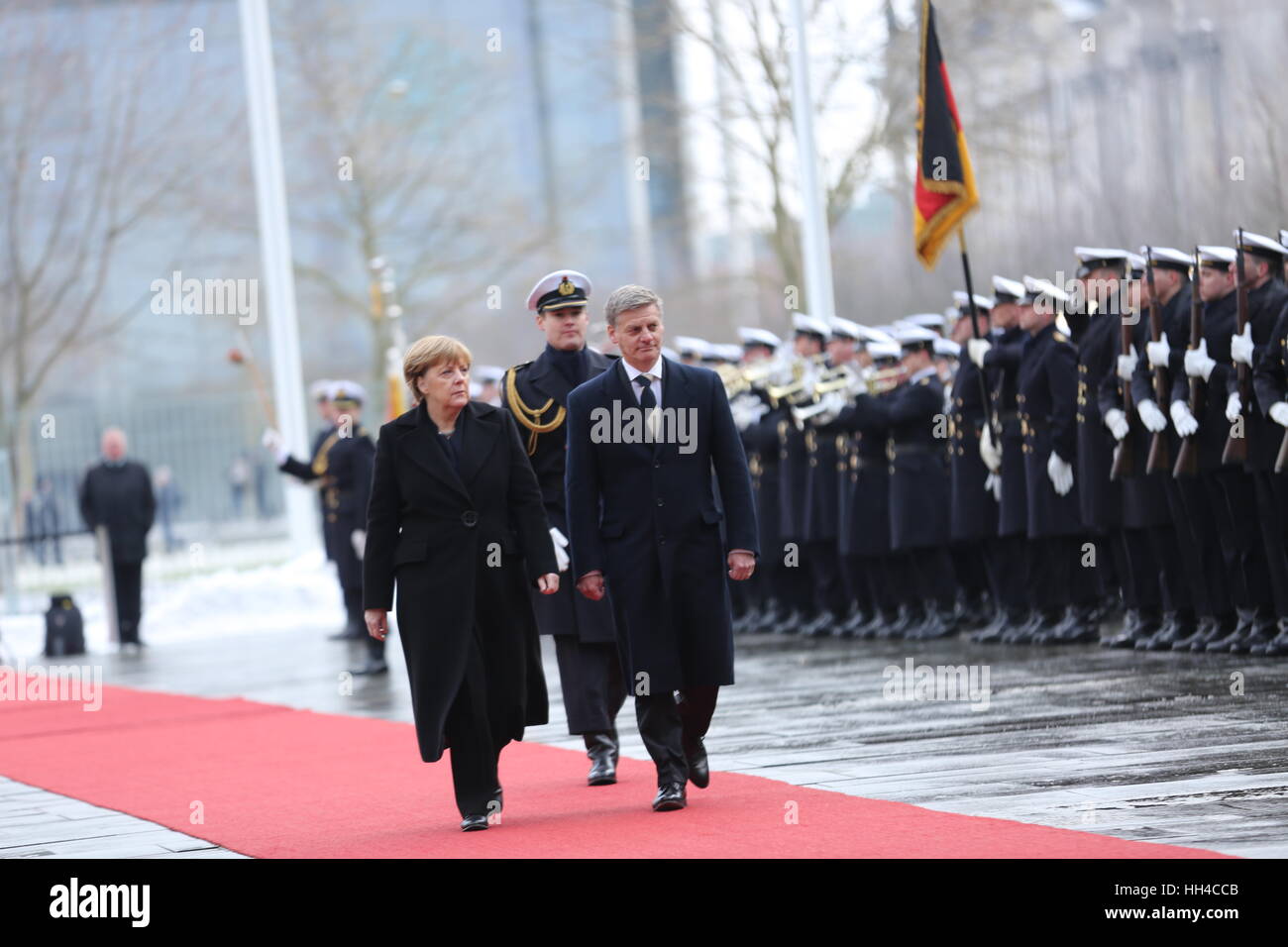 Berlin, Germany. 16th Jan, 2017. Federal Chancellor Angela Merkel and ...
