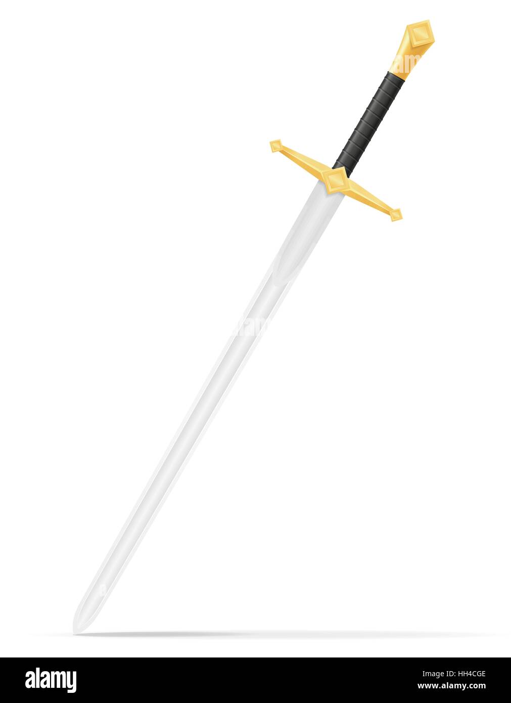 battle sword medieval stock vector illustration isolated on white ...