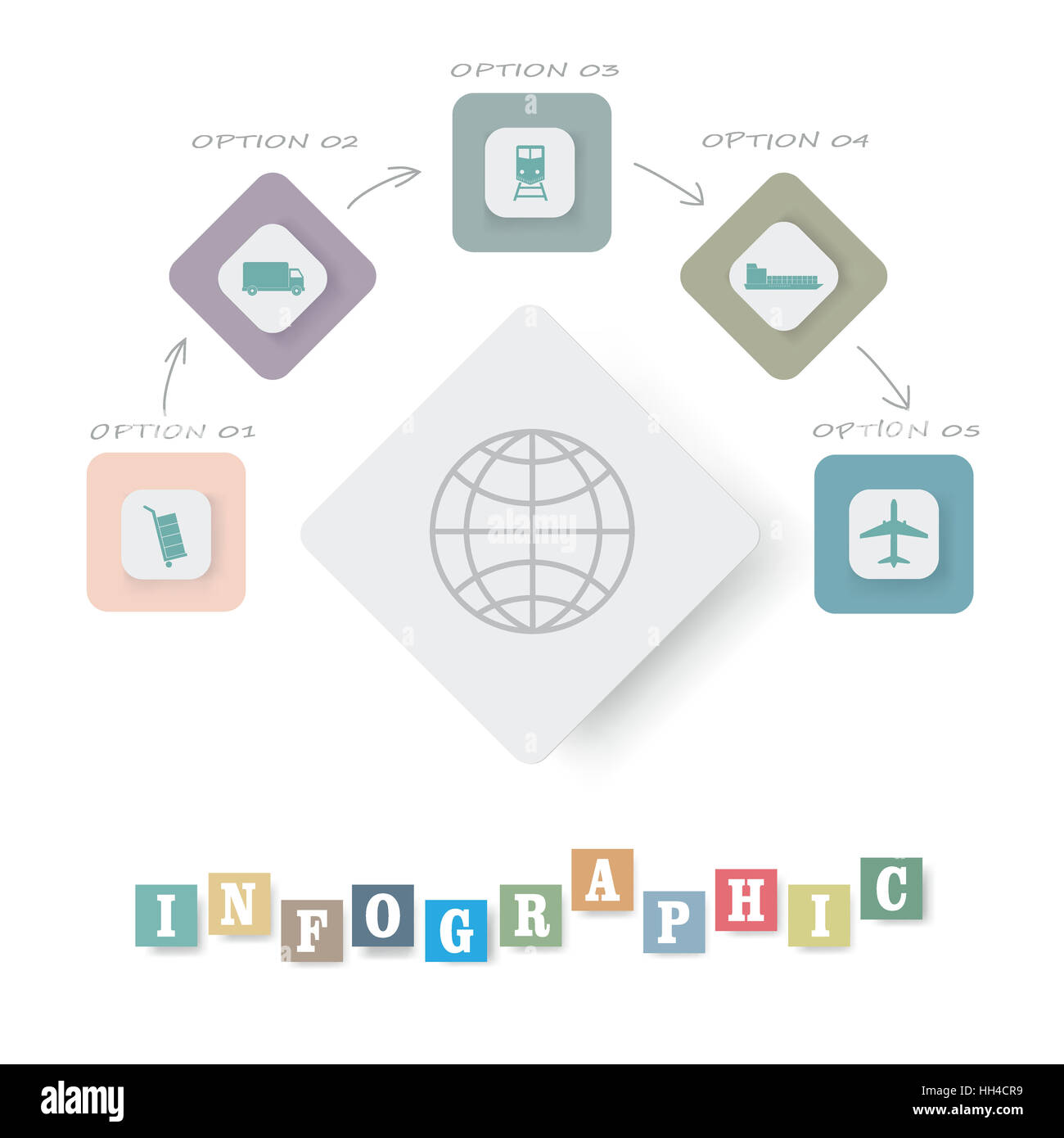 Modern infographics design arrow Cut Out Stock Images & Pictures - Alamy